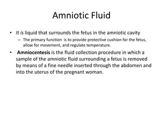 Amniotic Fluid Sample
