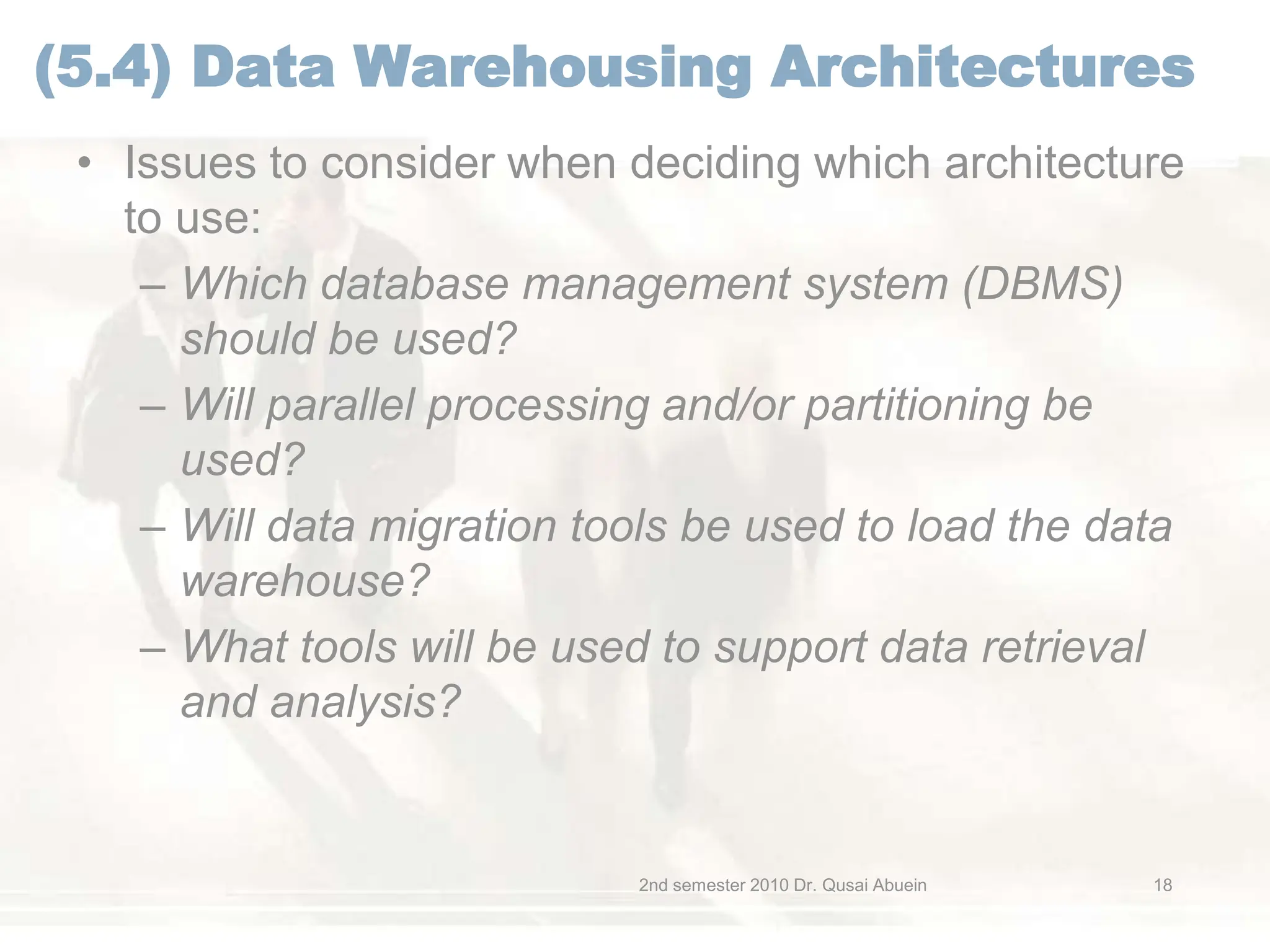 fundamentals of data warehouse. initial level. | PPT