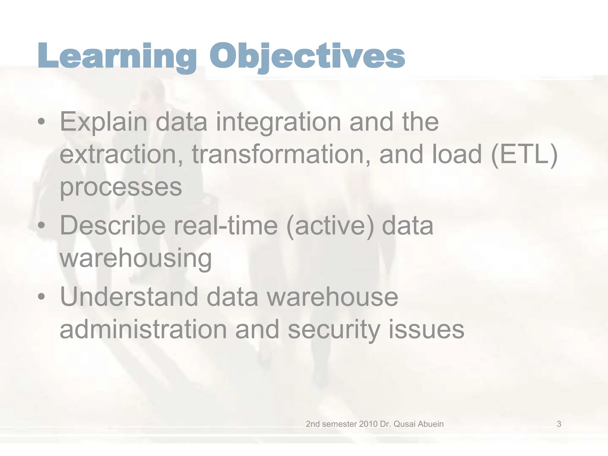 fundamentals of data warehouse. initial level. | PPT