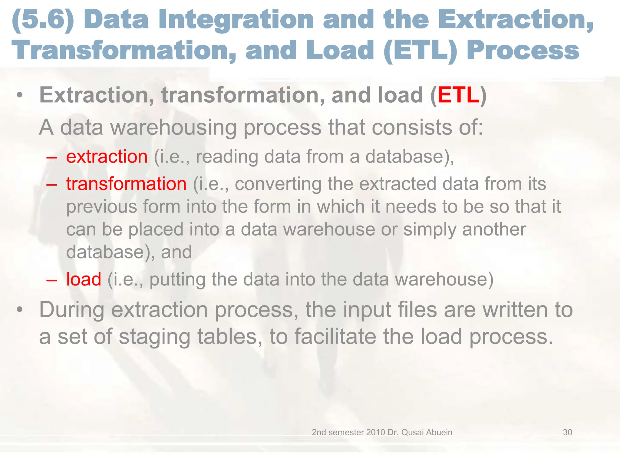 fundamentals of data warehouse. initial level. | PPT