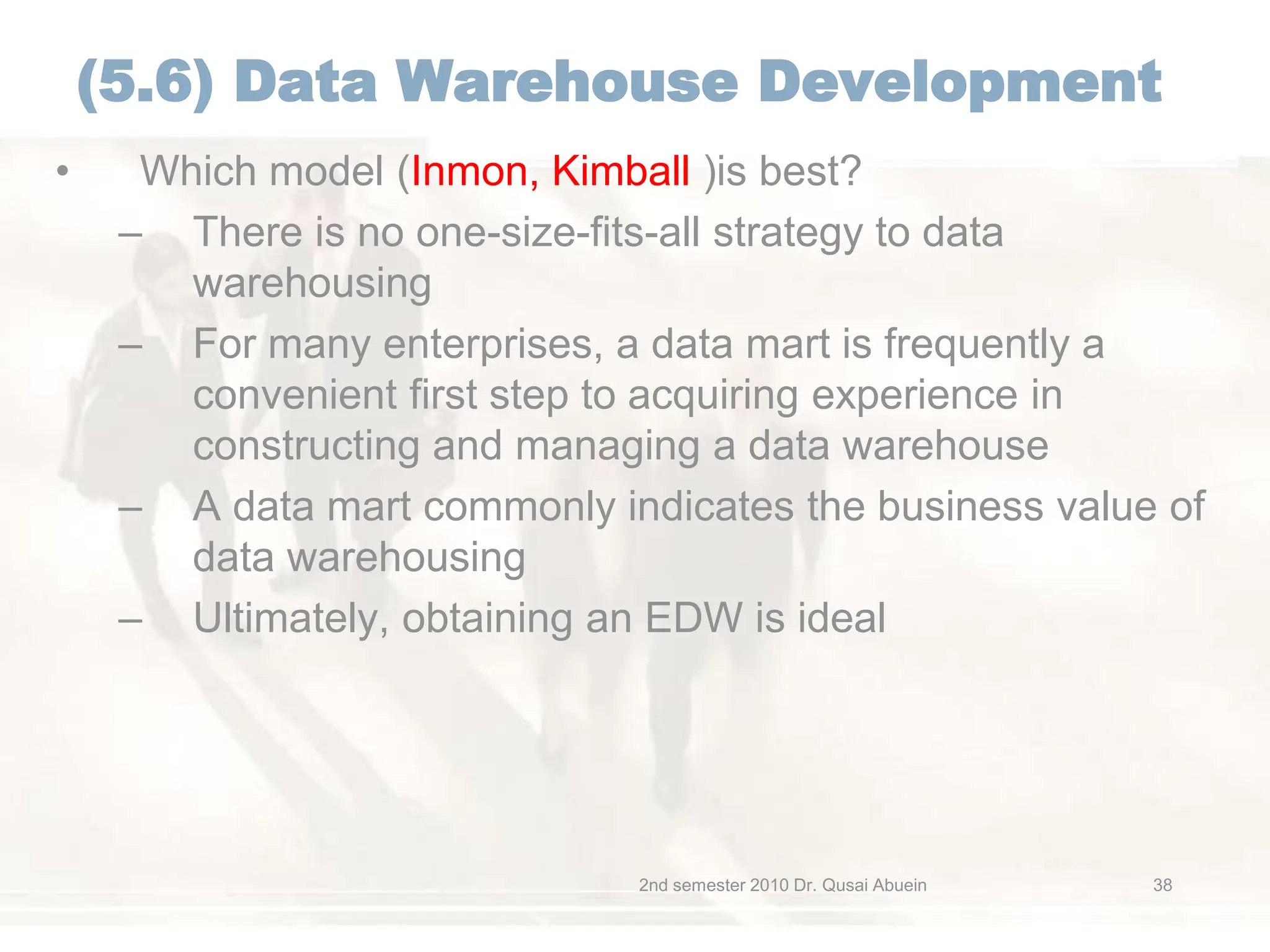 fundamentals of data warehouse. initial level. | PPT