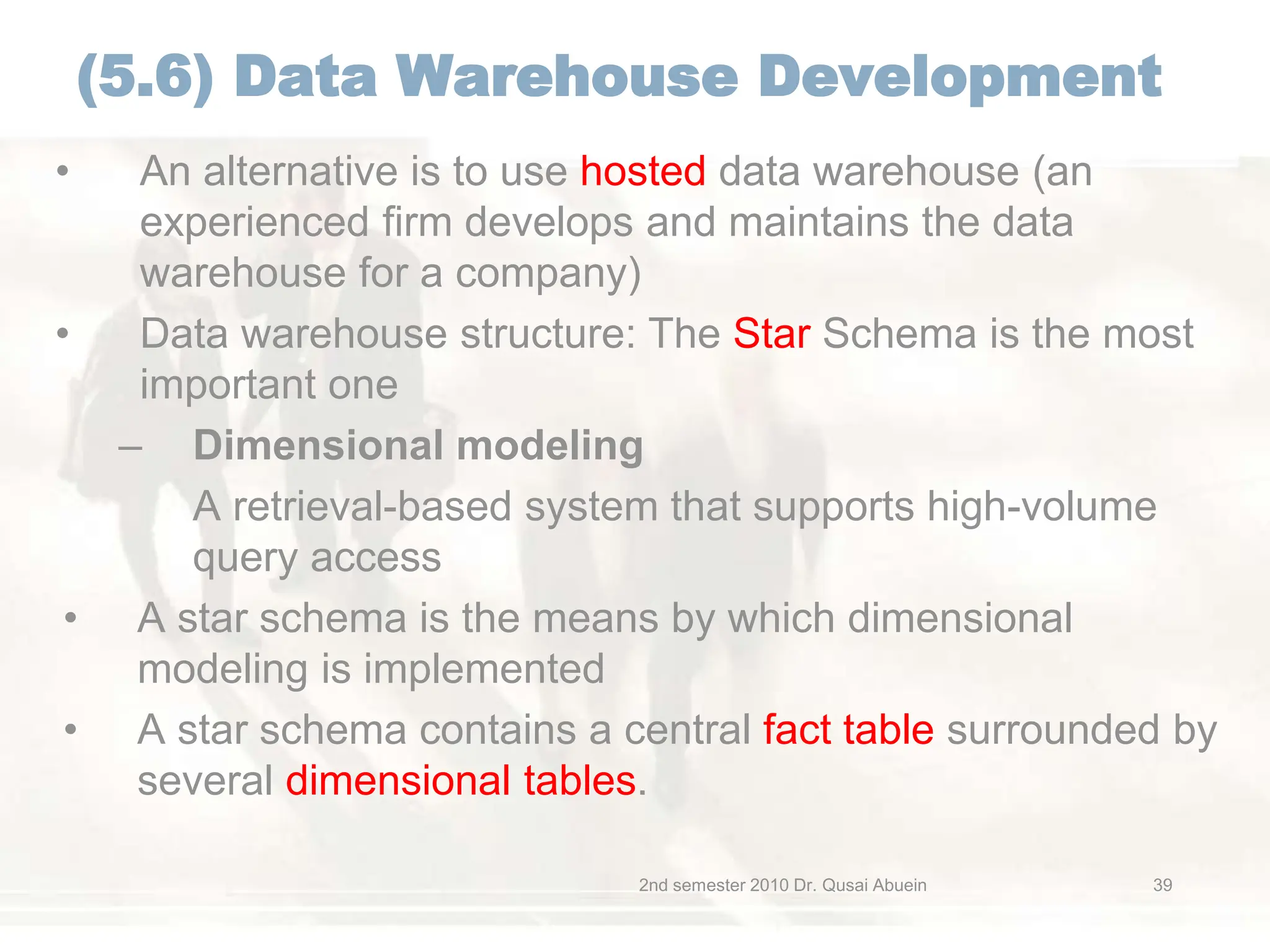 fundamentals of data warehouse. initial level. | PPT