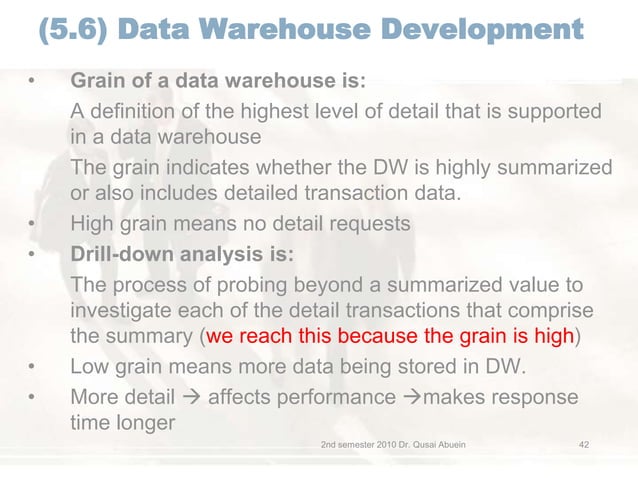 fundamentals of data warehouse. initial level. | PPT