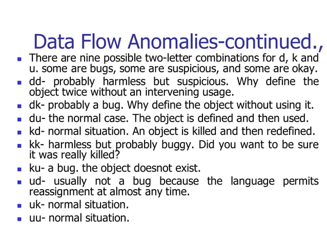 Data Flow Testing in Software Testing - JNTUA | PDF | Databases ...
