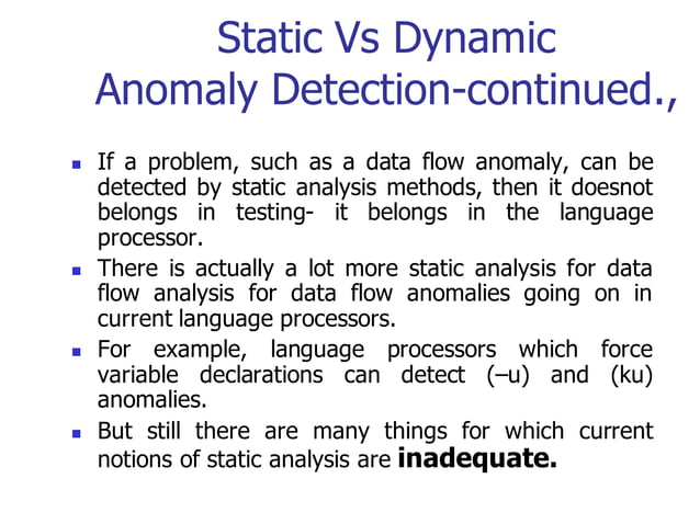 Data Flow Testing In Software Testing Jntua Ppt