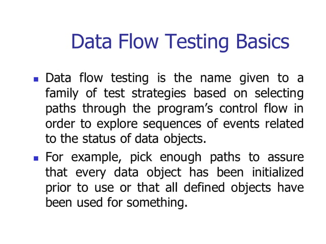 Data Flow Testing In Software Testing Jntua Pdf Databases Computer Software And Applications