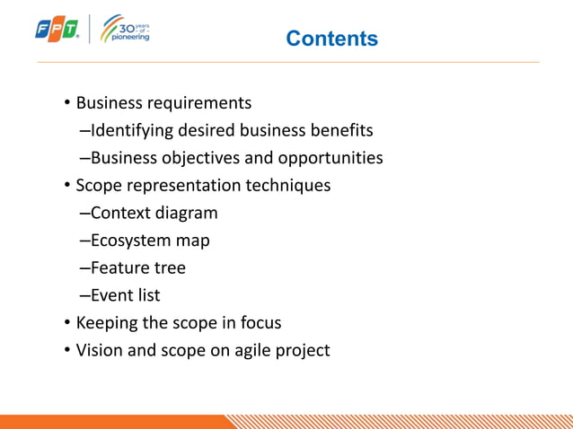 Establishing the business requirements pp | PPT