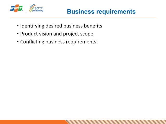 Establishing the business requirements pp | PPT