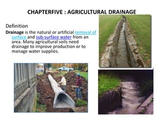 chapter 5.pptx: drainage and irrigation engineering | PPTX