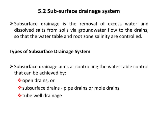 chapter 5.pptx: drainage and irrigation engineering | PPTX
