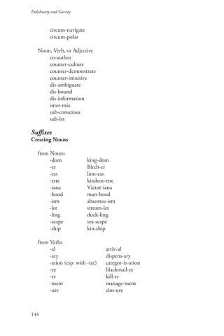 Morphology and Word Formation in English | PDF