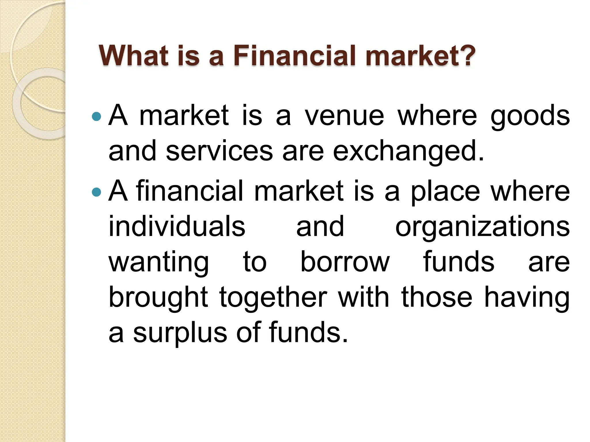 Indian financial system - financial market | PPTX
