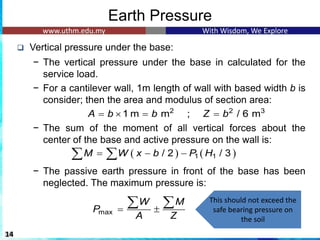 Retaining wall analysis and design according to aci | PDF