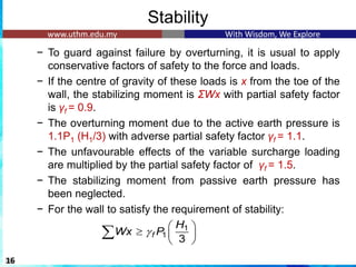Retaining wall analysis and design according to aci | PDF