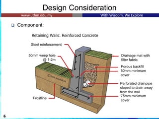 Retaining wall analysis and design according to aci | PDF