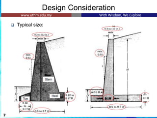 Retaining wall analysis and design according to aci | PDF