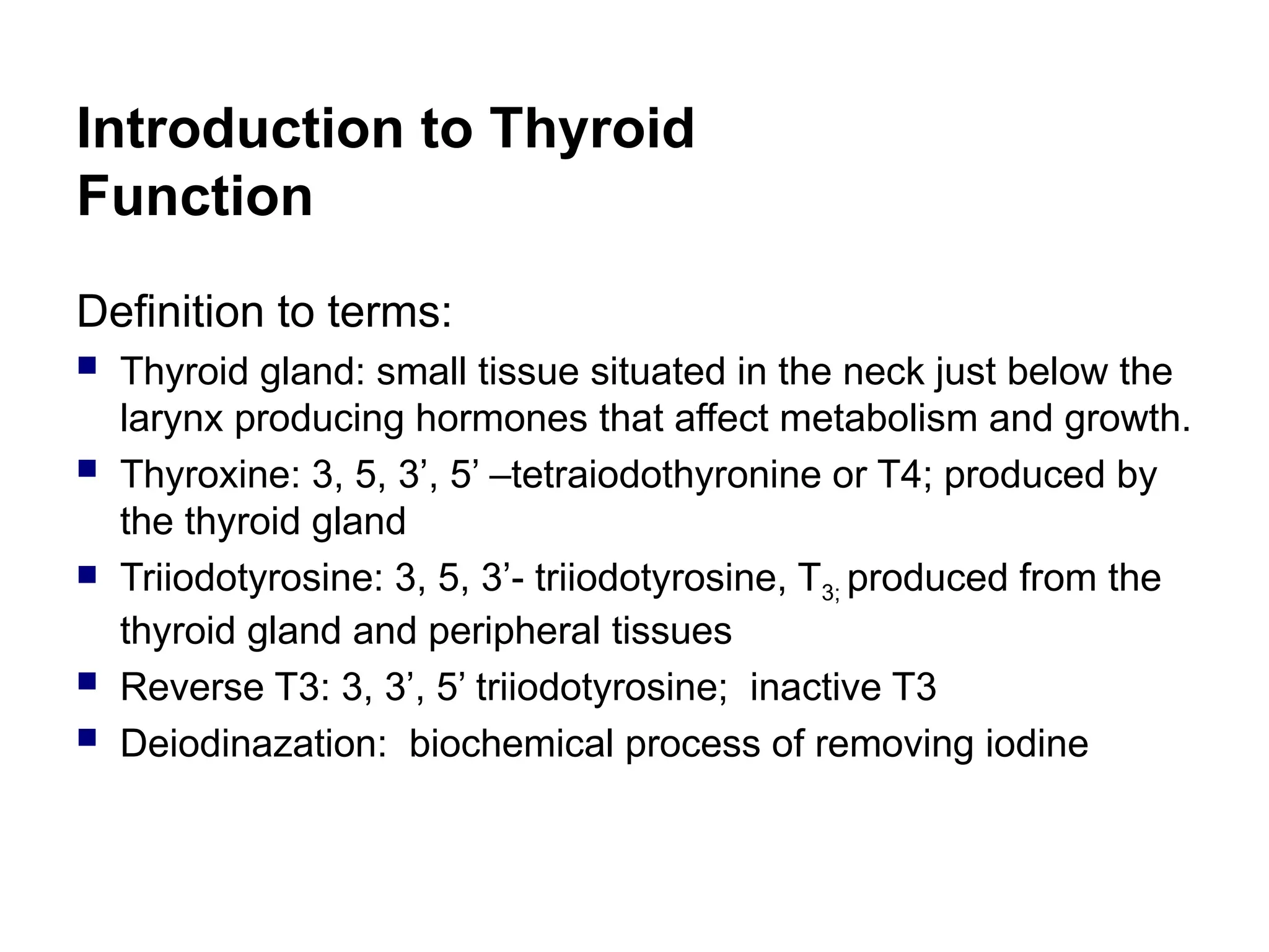 Chapter 5 .2 ThyroidFunction includimg T3,T4 and TSH | PPT