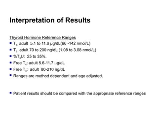 Chapter 5 .2 ThyroidFunction test For medical laboratory | PPT