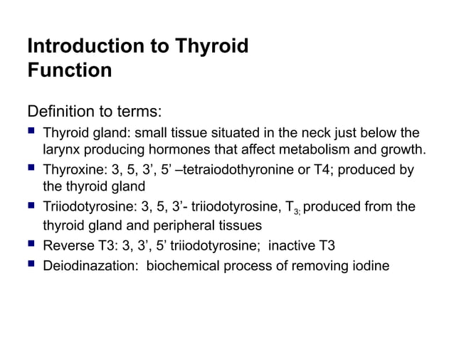 Chapter 5 .2 ThyroidFunction test For medical laboratory | PPT