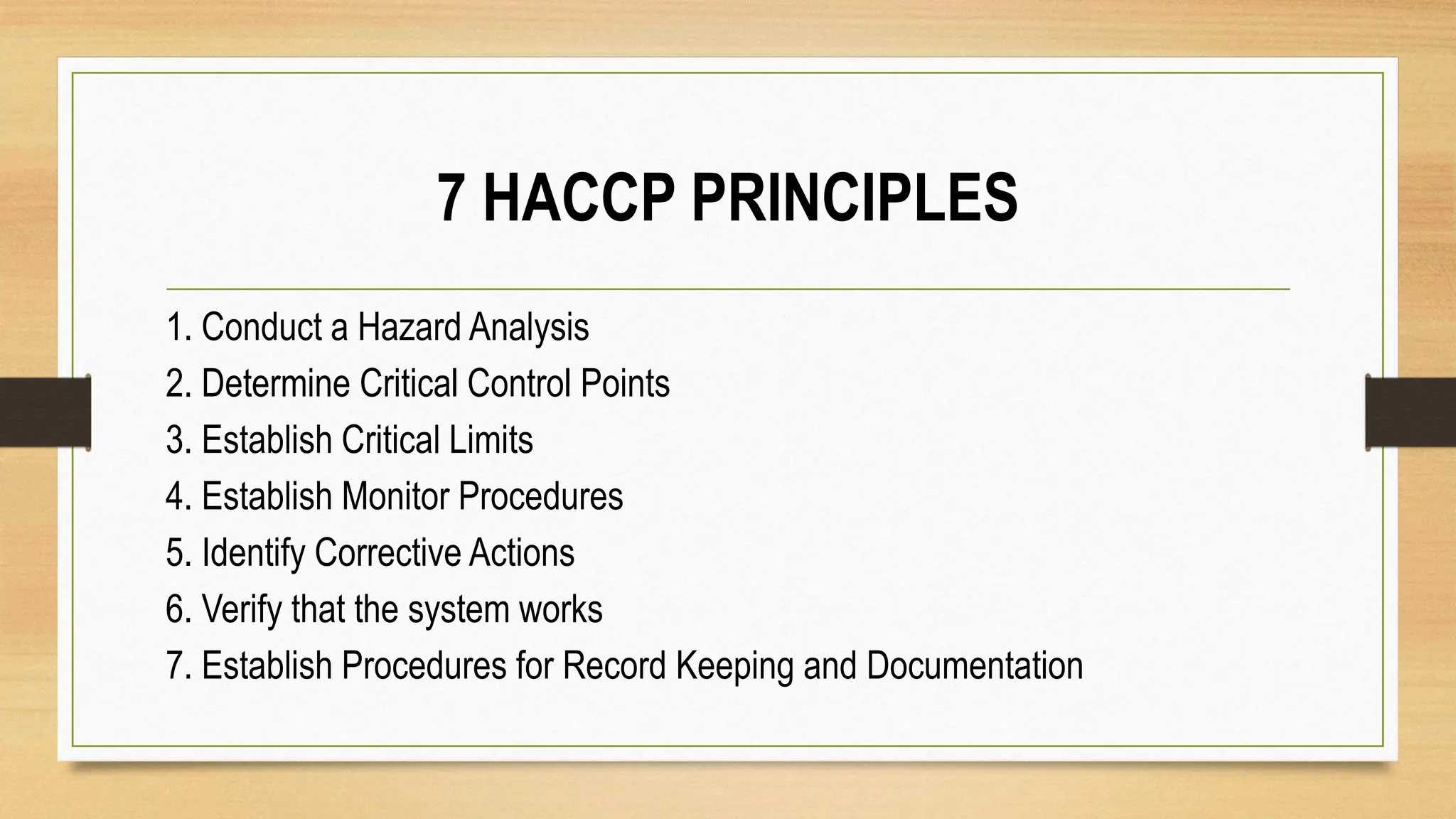 Hazard Analysis Critical Control Point HACCP | PPT | Free Download