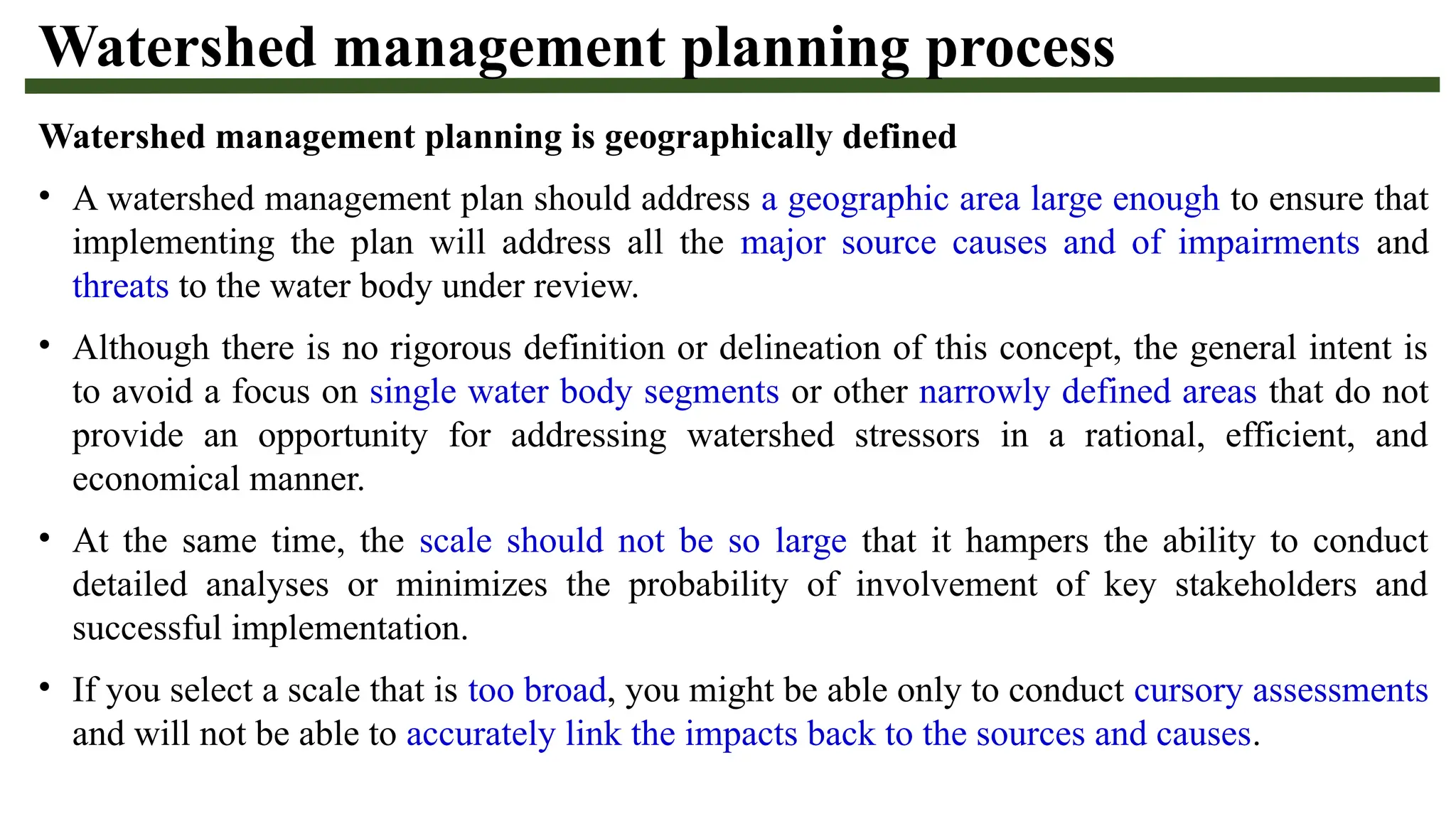 Watershed Management Planning and Project Formulation | PPTX