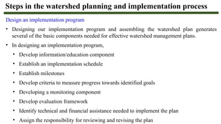 Watershed Management Planning and Project Formulation | PPTX
