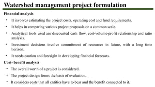 Watershed Management Planning and Project Formulation | PPTX