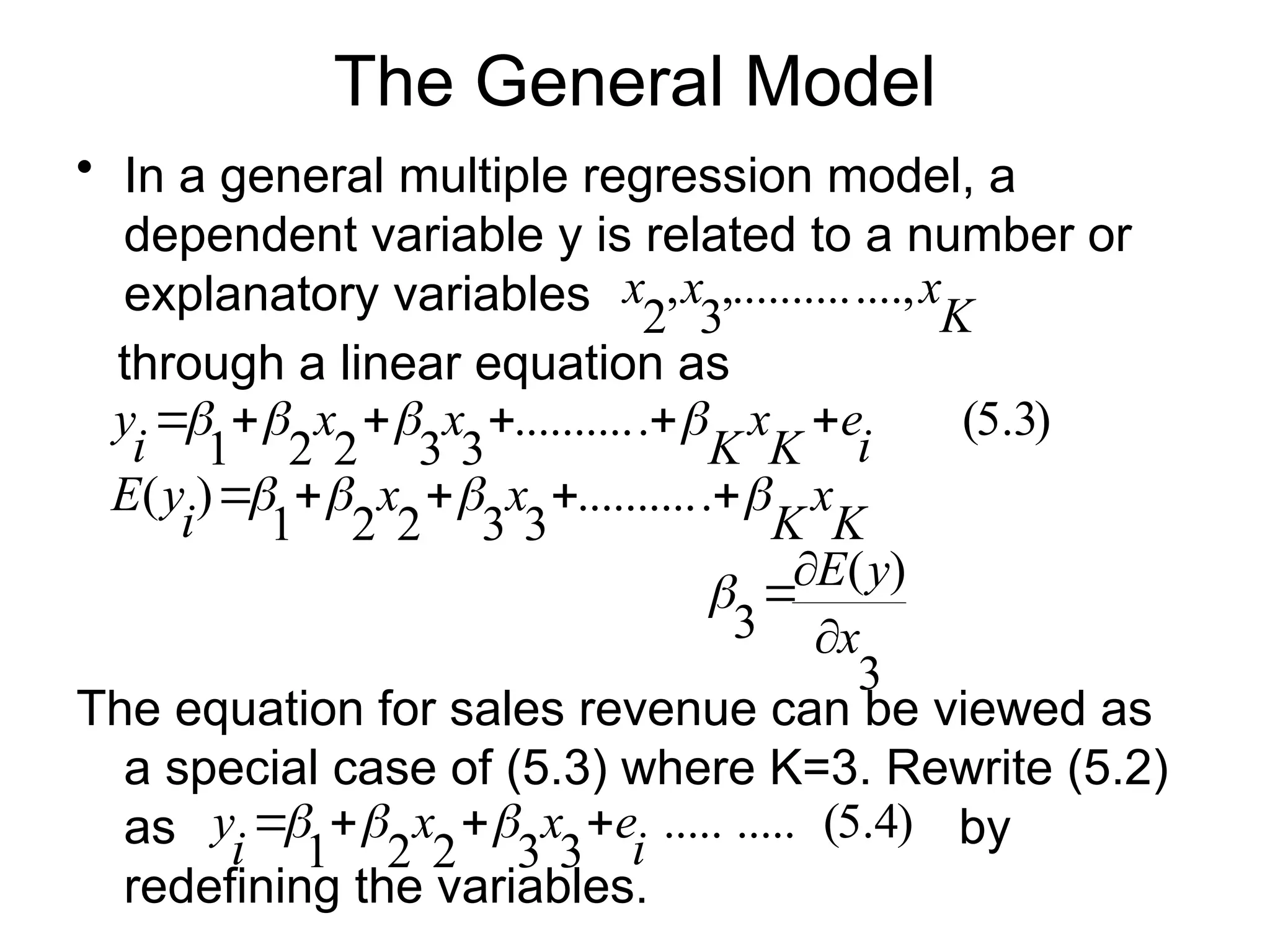 chapter 5 (Multiple Regression Model Analysis) | PPTX