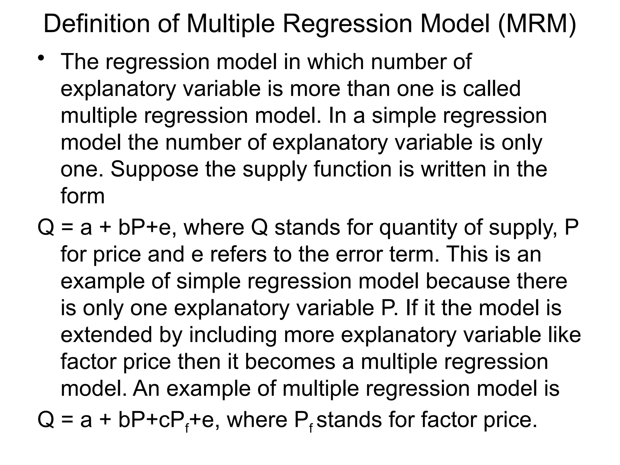chapter 5 (Multiple Regression Model Analysis) | PPTX