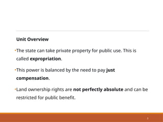 Comprehensive Overview of Land Use Restrictions and Expropriation in ...