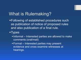 Chapter 5.agency rules and regulations(1) | PPT