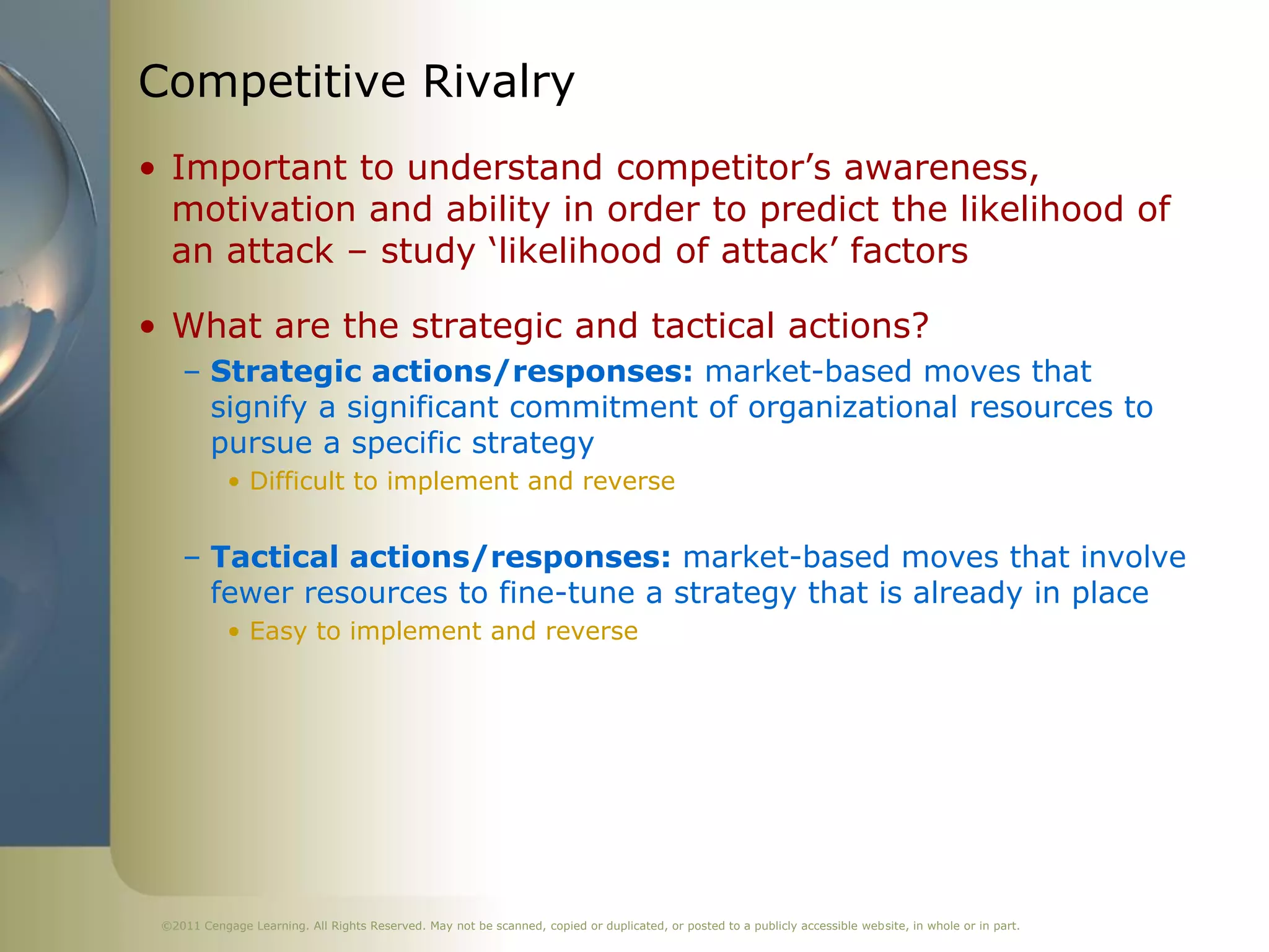 Chapter 5 competitive rivalry and com | PDF