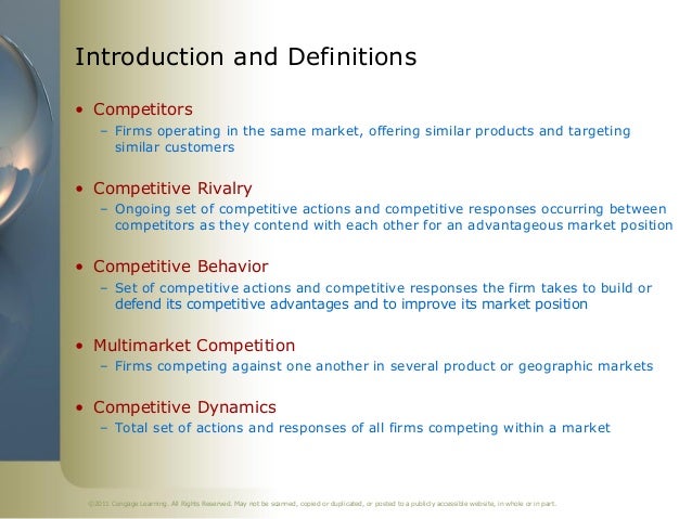 Chapter 5 competitive rivalry and com