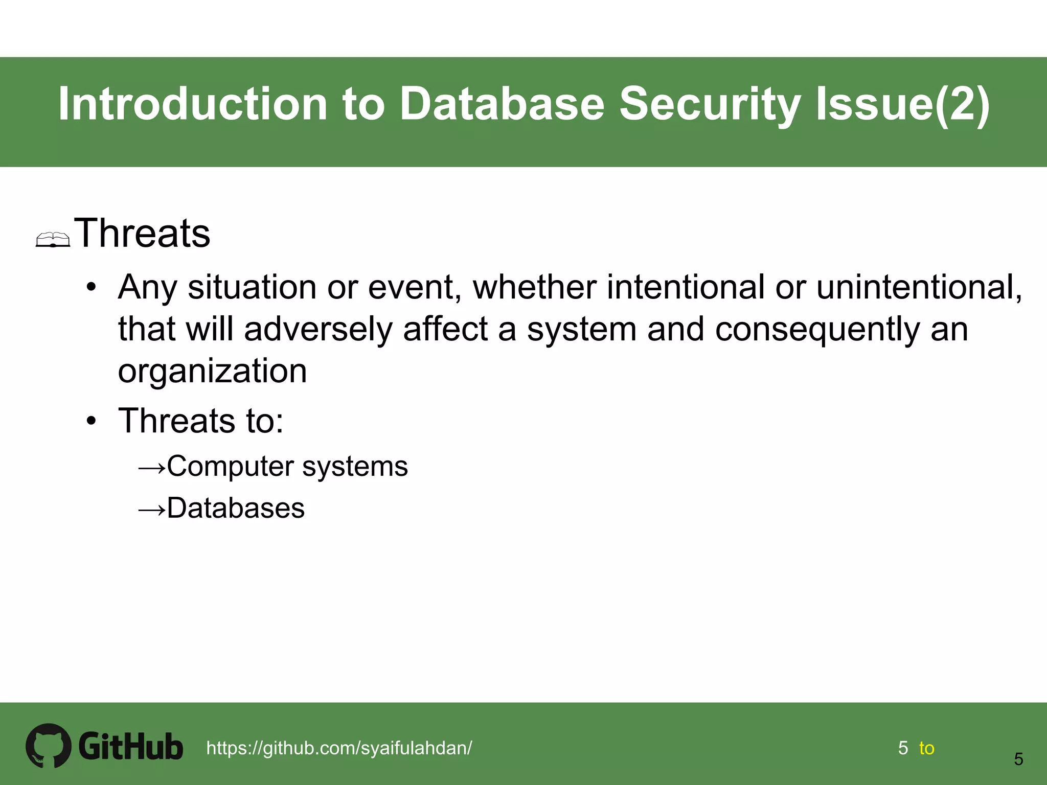 Chapter 5 database security | PDF