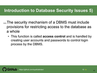 Chapter 5 database security | PDF