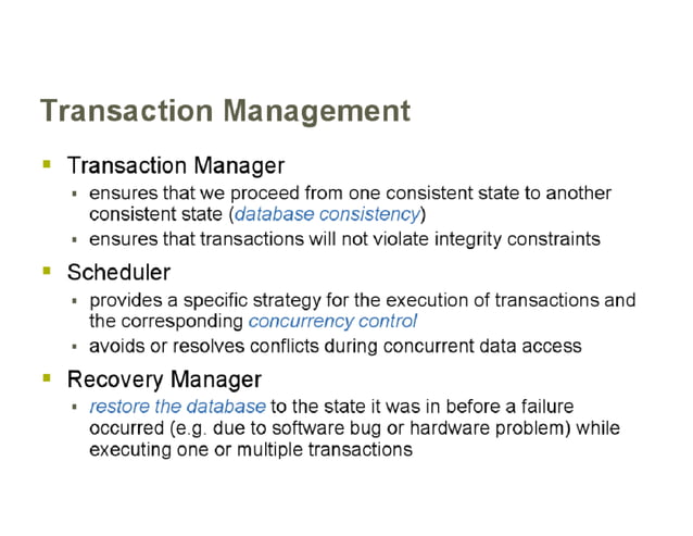 Chapter 5 Database Transaction Management | PPT