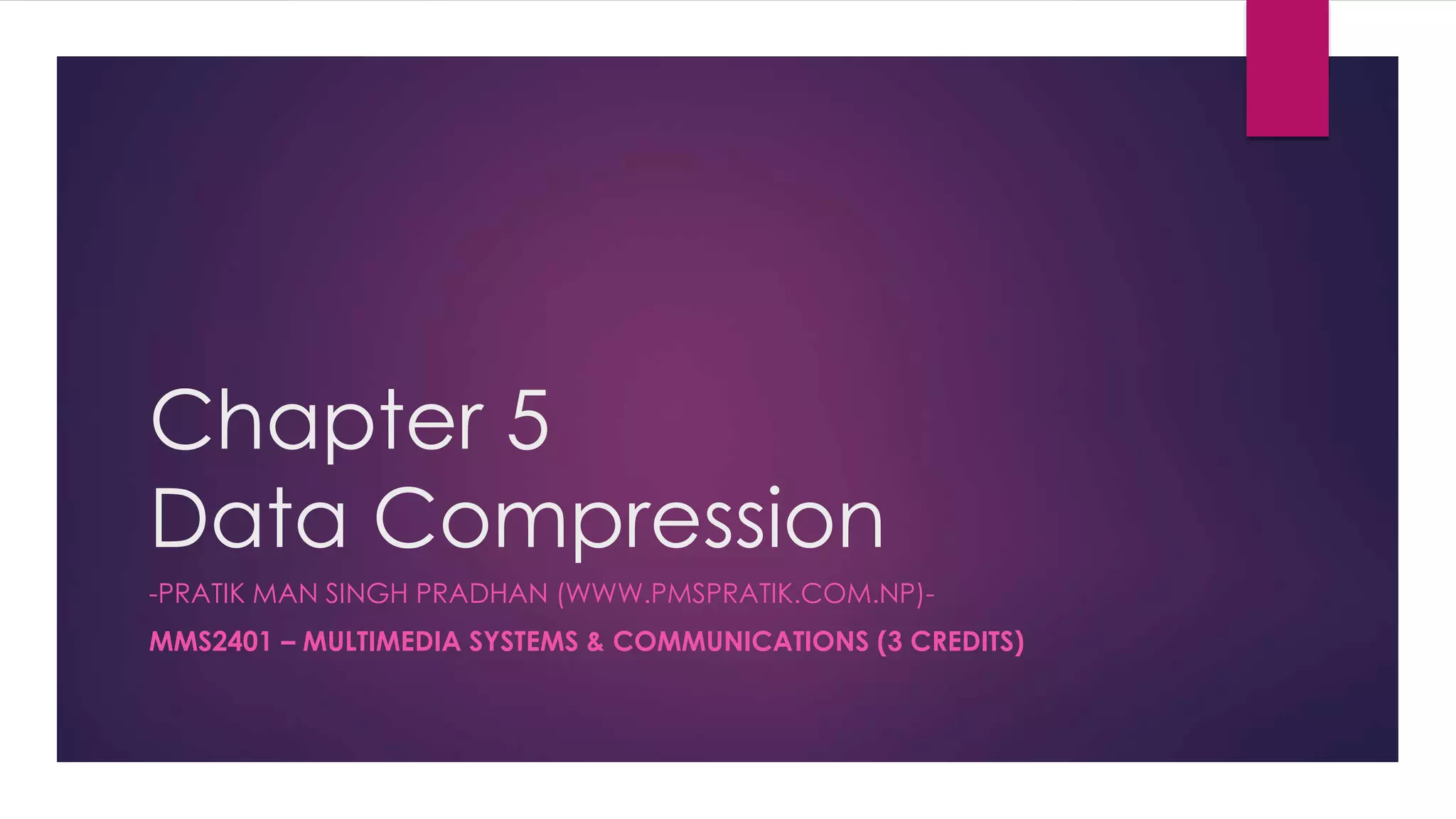 Chapter 5 - Data Compression | PDF | Video Software | Computer Software and Applications