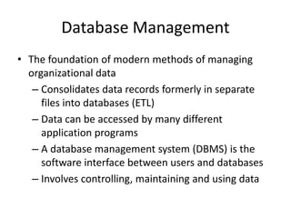 Chapter 5 data resource management | PPT | Free Download