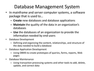Chapter 5 data resource management | PPT | Free Download