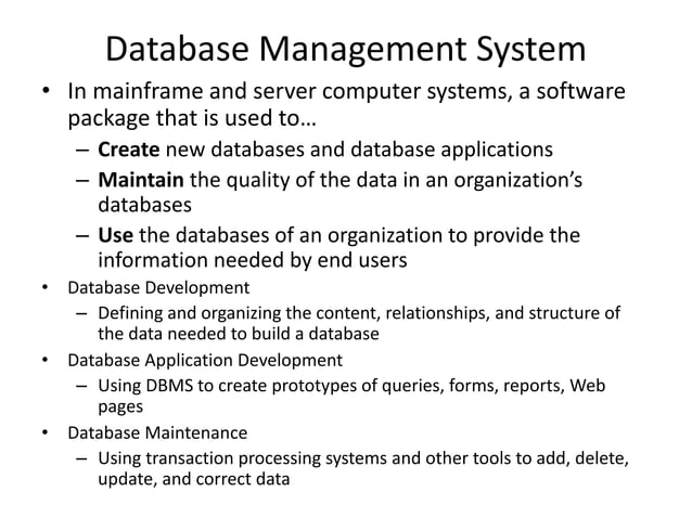 Chapter 5 data resource management | PPT