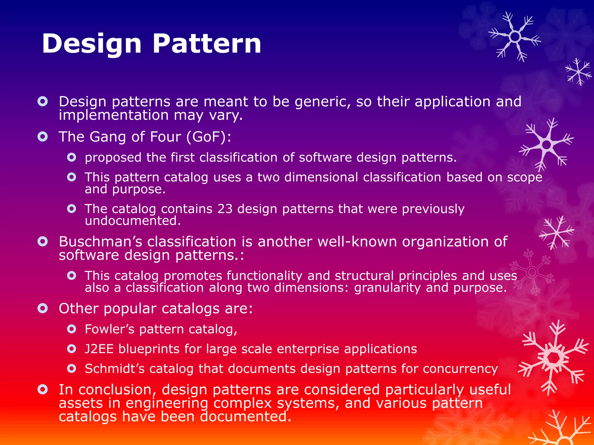 Chapter 5 design patterns for mas | PPTX