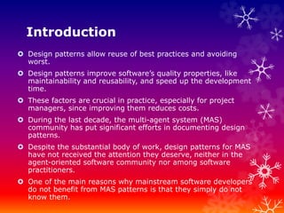 Chapter 5 design patterns for mas | PPT