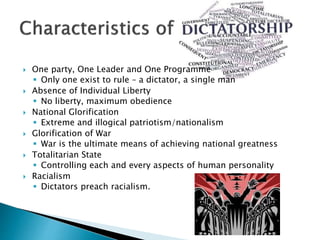 Dictactorship and Oligarchy | PPTX