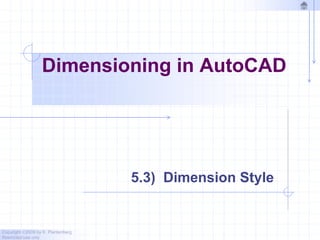 Chapter 5 dimensioning in auto cad 2010 | PPTX