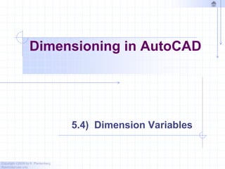 Chapter 5 dimensioning in auto cad 2010 | PPTX | 3-D Graphics ...