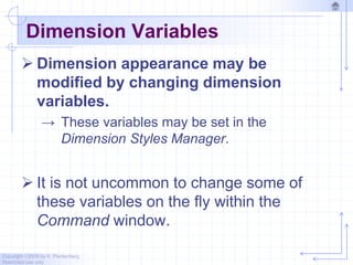 Chapter 5 dimensioning in auto cad 2010 | PPTX