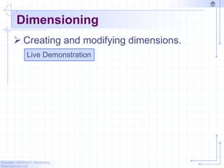 Chapter 5 dimensioning in auto cad 2010 | PPTX