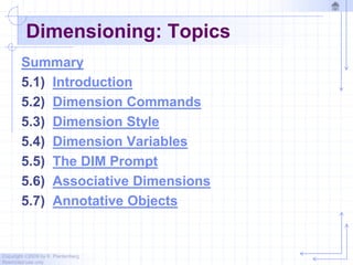 Chapter 5 dimensioning in auto cad 2010 | PPTX