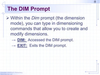 Chapter 5 dimensioning in auto cad 2010 | PPTX