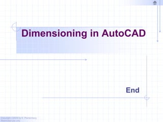 Chapter 5 dimensioning in auto cad 2010 | PPTX